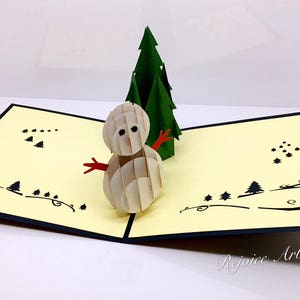 3D Pop up Snowman Card - Etsy