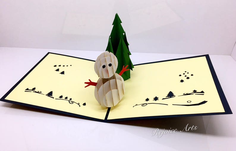3D Pop up Snowman Card - Etsy