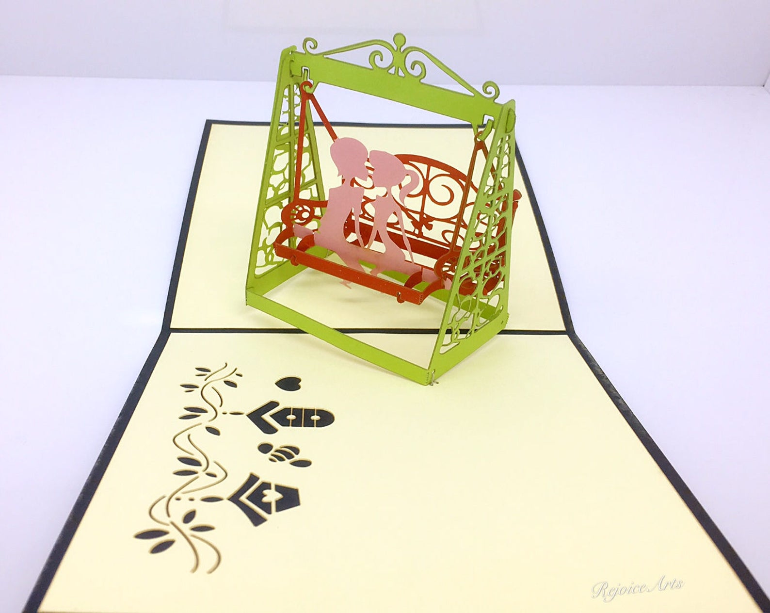 3D Pop up Lovers on a Swing Card - Etsy