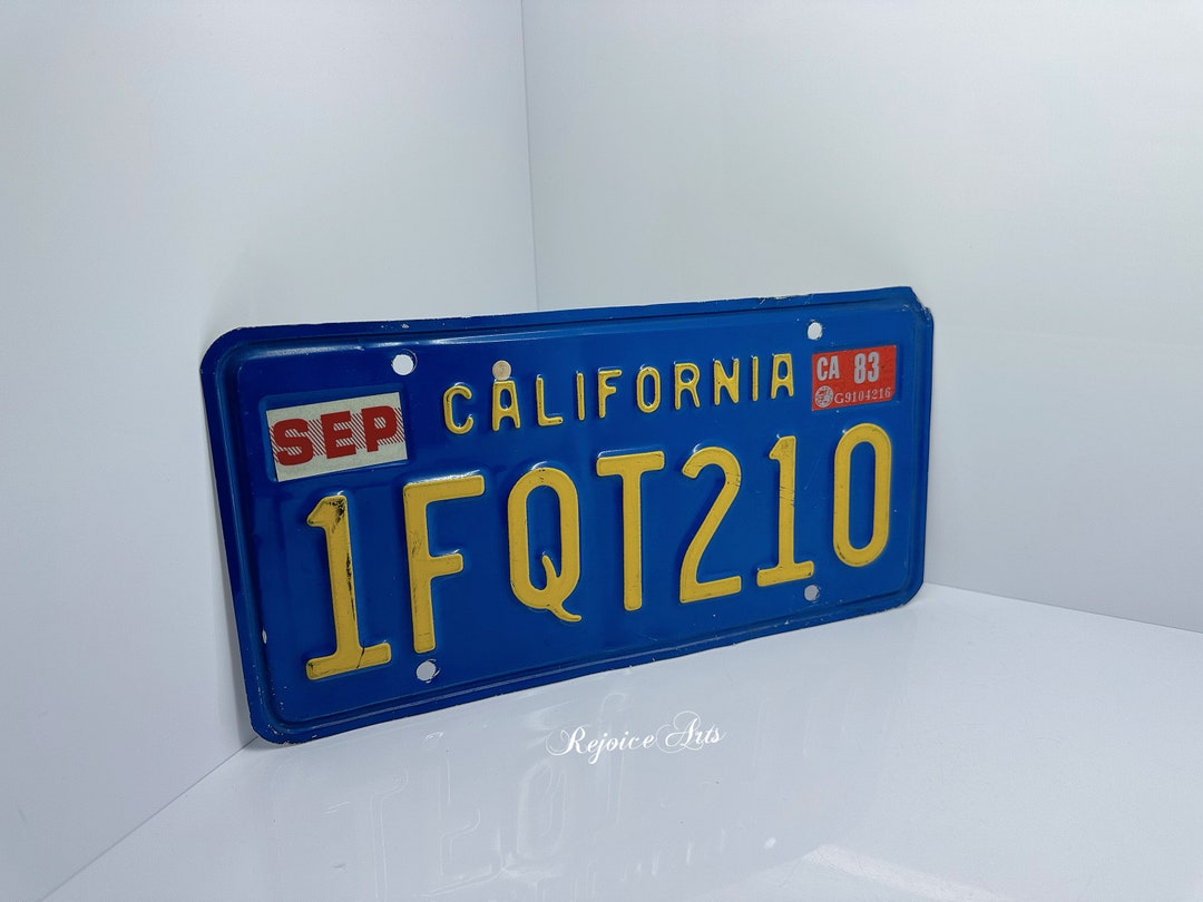 Vintage California License Plate 1980s - Etsy