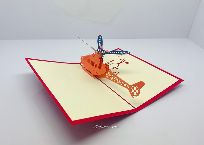 3D Pop up Helicopter Card - Etsy
