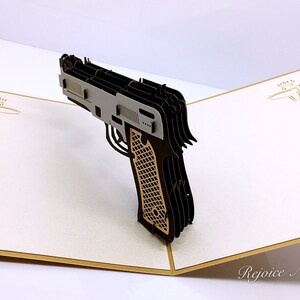 3D Pop up Pistol Card - Etsy