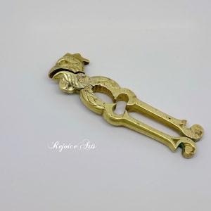 Vintage Brass Rooster Chicken Nutcracker Country Farm Tool Nut Cracker ...