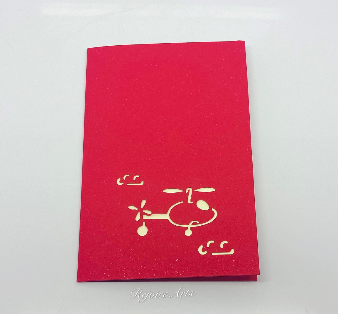 3D Helicopter Pop up Greeting Card Pilot Aviation Gift - Etsy