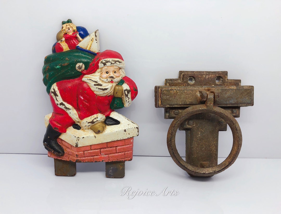 Vintage Rare Santa Door Knocker Top Topper & Bottom Midwest of Cannon ...