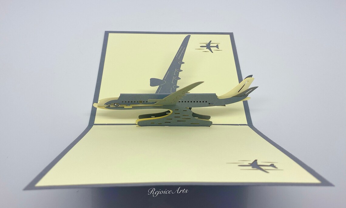 3D Pop up Airplane Card - Etsy