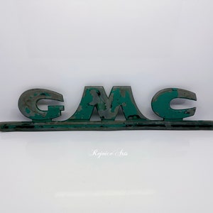 Vintage 1950s GMC Truck Script Logo Grille Emblem Metal Part 2227865 ...