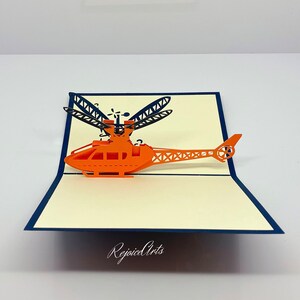 3D Pop up Helicopter Card - Etsy