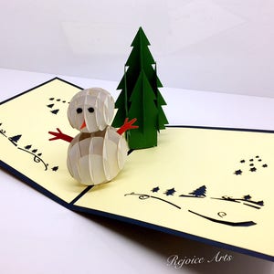 3D Pop up Snowman Card - Etsy