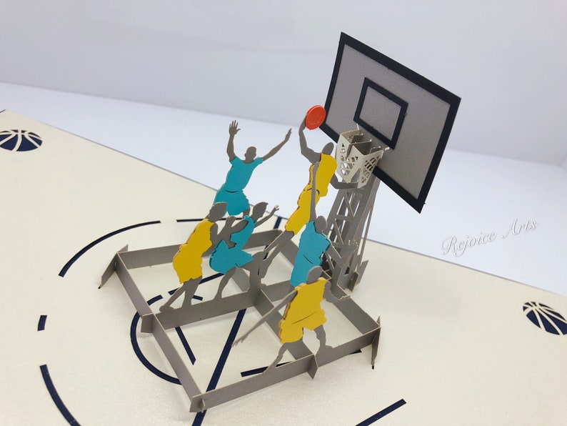 3D Pop up Basketball Card - Etsy