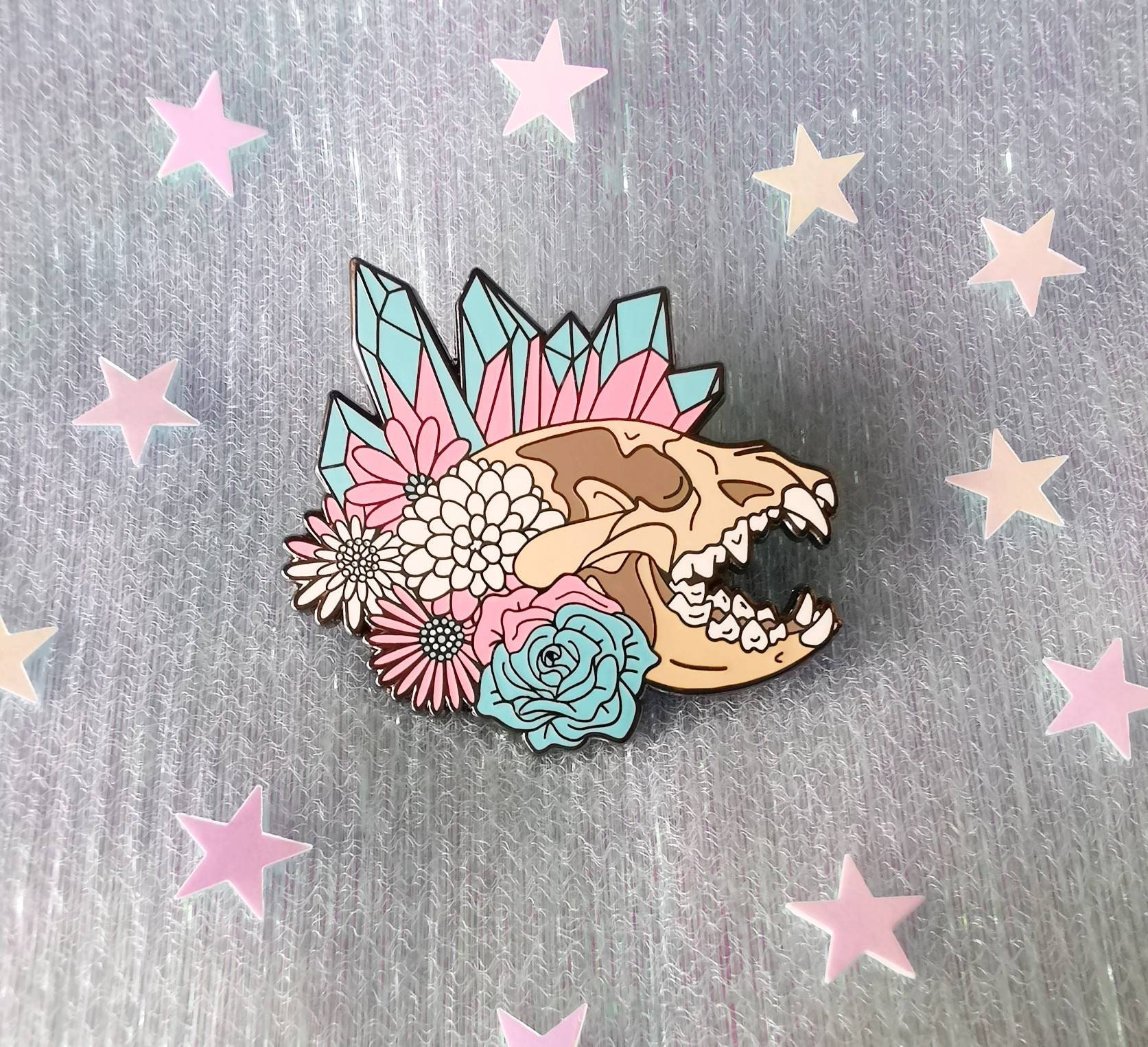 Transgender Trans Pride LGBTQIA Hyena Skull Enamel Pin 45mm - Etsy UK