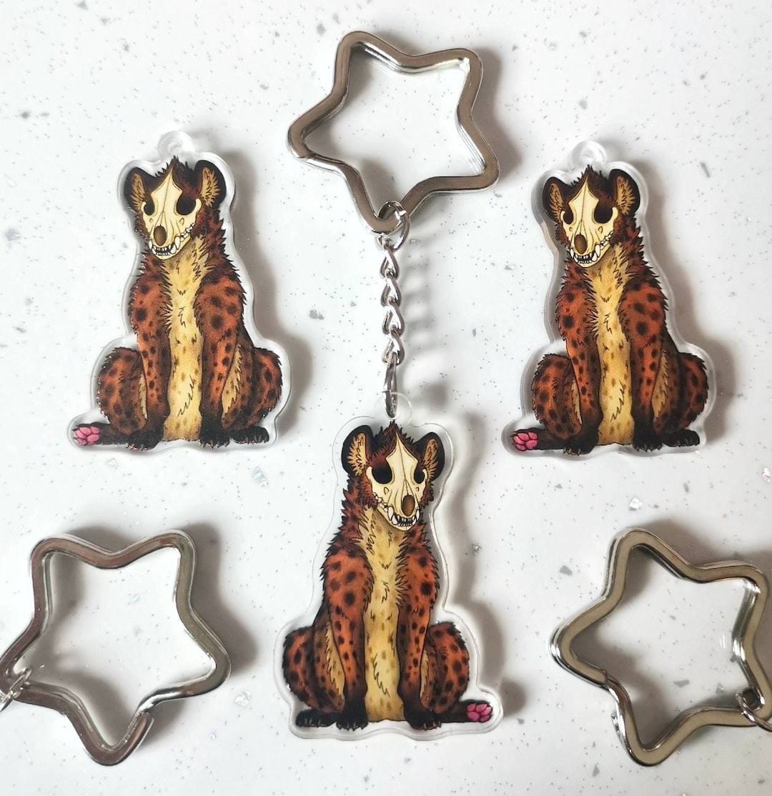 Skull Hyena Boney Babies 2" Double Sided Acrylic Keychain | Vulture ...