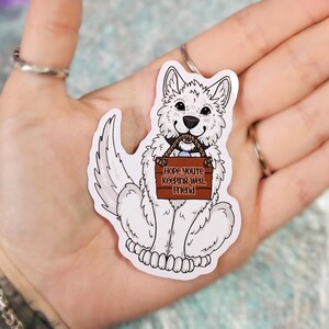 Scratch , the Best Boy - BG3 Camp Dog | 3" Stickers | Baldur's Gate 3 ...