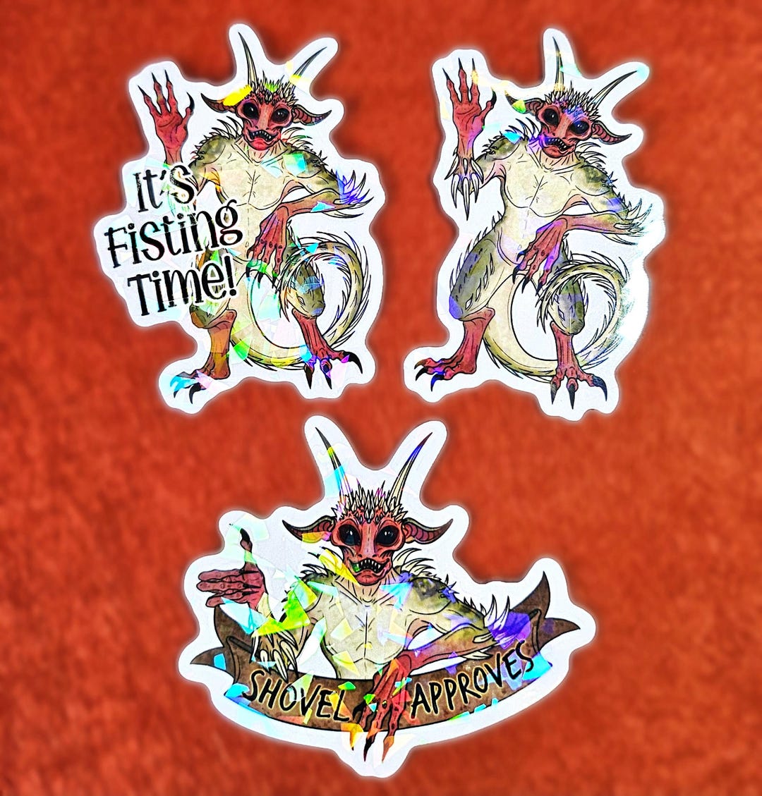 Shovel the Quasit Familiar - BG3 | 3" Holographic Stickers | Baldur's ...