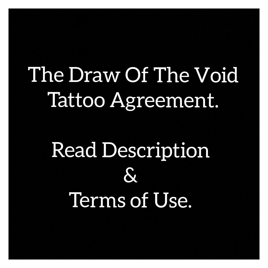 Tattoo Ticket - the Draw of the Void [READ DESCRIPTION] - Etsy