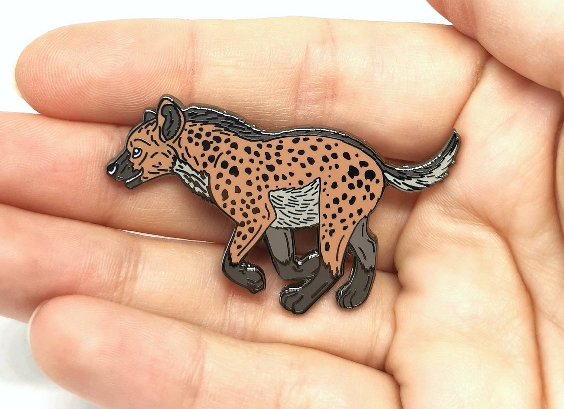Spotted Hyena Yeen Furry Hard Enamel Pin 50mm Lapel Pin | Etsy