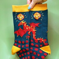 Cute Druid Dnd Socks, Mushrooms and Flowers Socks, Dnd Funny Socks, Dnd ...