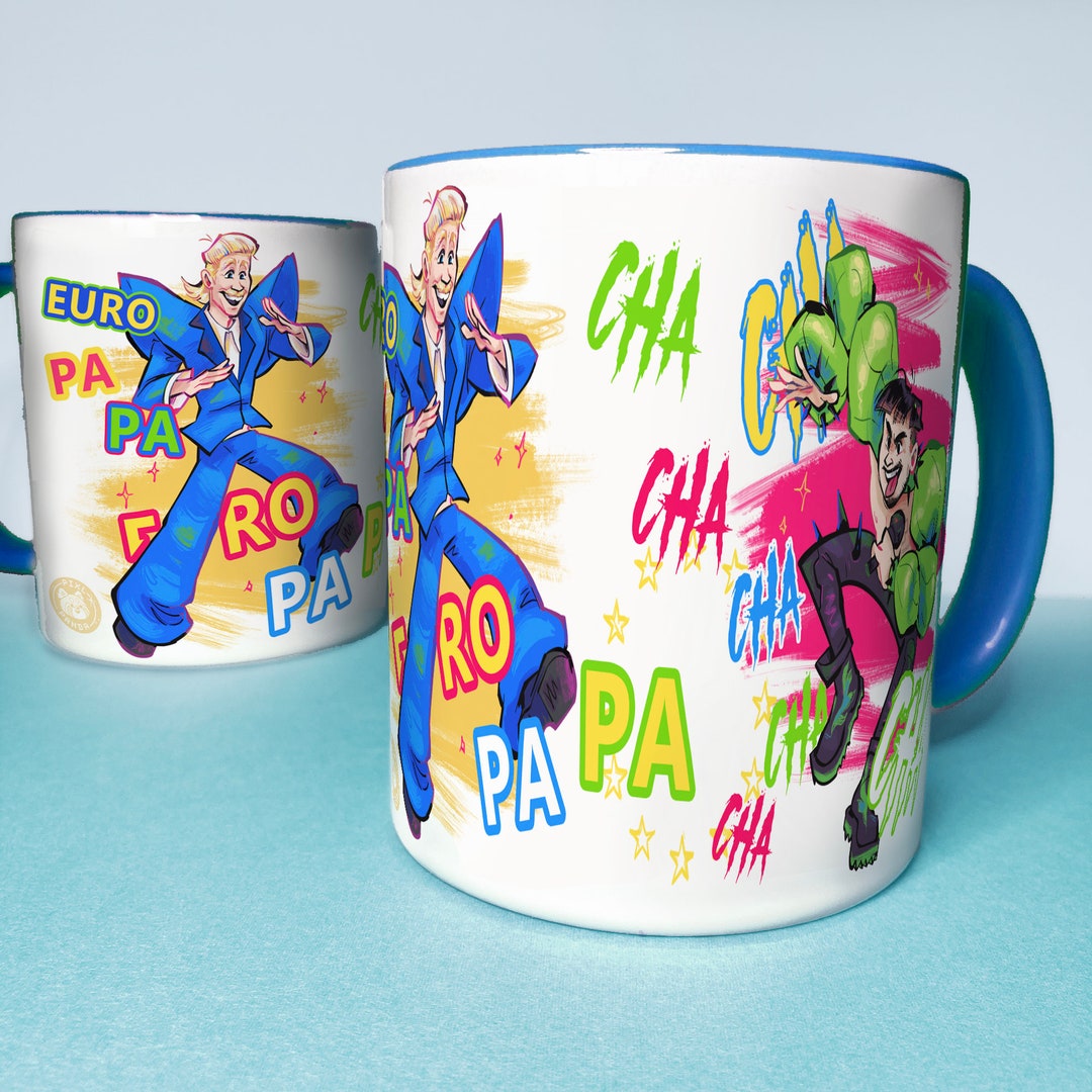 Joost Klein X Käärijä Eurovision, Cha Cha Cha, Europapa Mug, Blue Green ...
