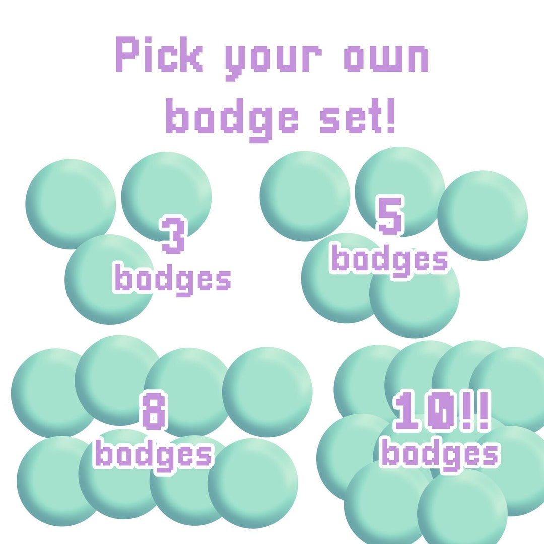 Pick Your Badges, Badges Set, Discount Button Badges - Etsy