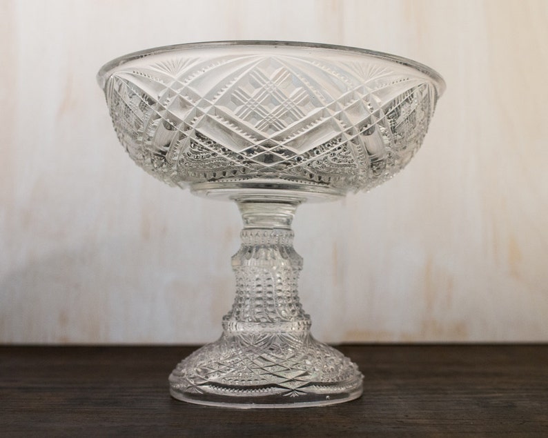 Gorgeous Antique Victorian Era EAPG Pressed Glass Compote With - Etsy