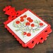 Red Trivet With Berries - Etsy