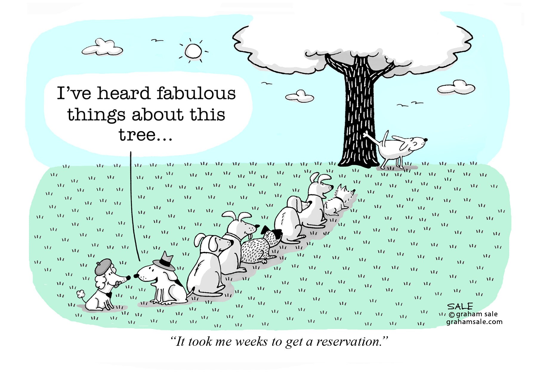 Tree Reservation Funny Dog Cartoons Greeting Cards Mugs Tee Shirts ...