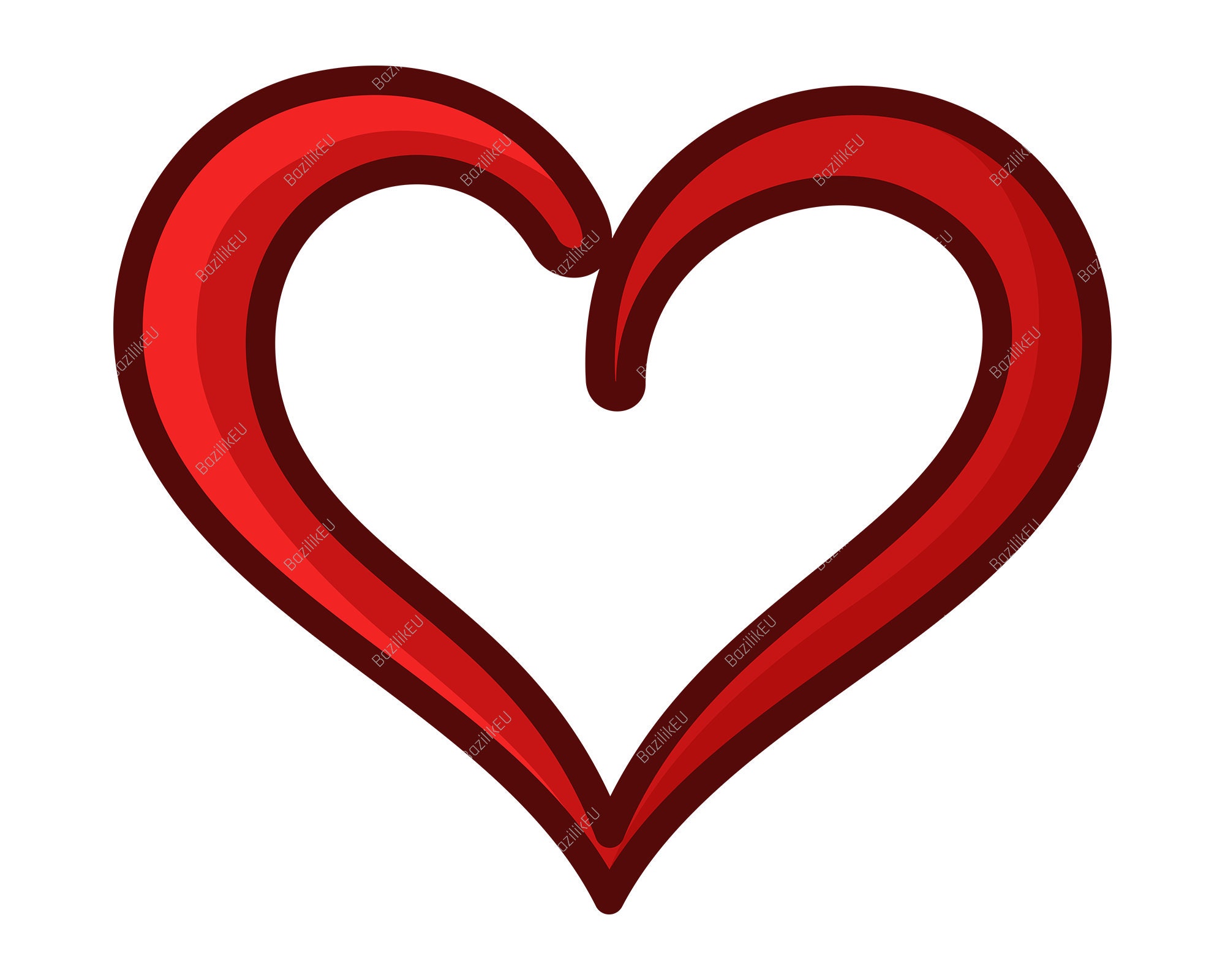 Crooked Heart Frame SVG Files Digital Download Valentines | Etsy