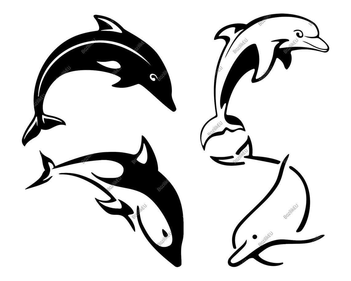 Dolphin SVG Bundle Digital Download Instant Popular SVG | Etsy
