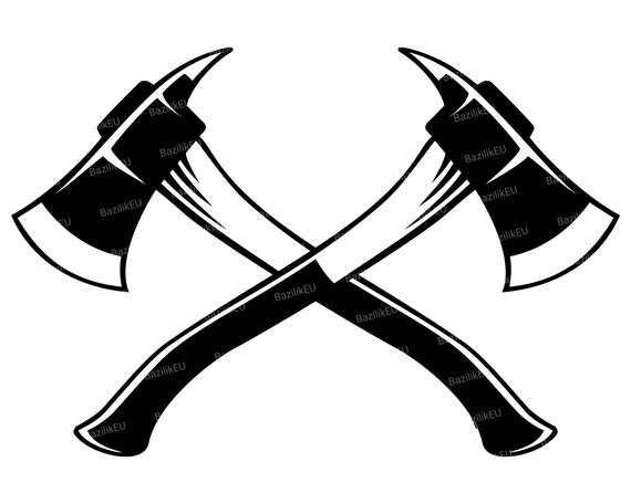Crossed Firefighter Axes SVG Digital Download American Fire | Etsy