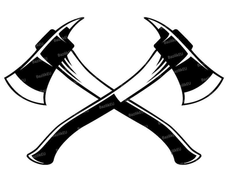 Crossed Firefighter Axes SVG Digital Download American Fire | Etsy