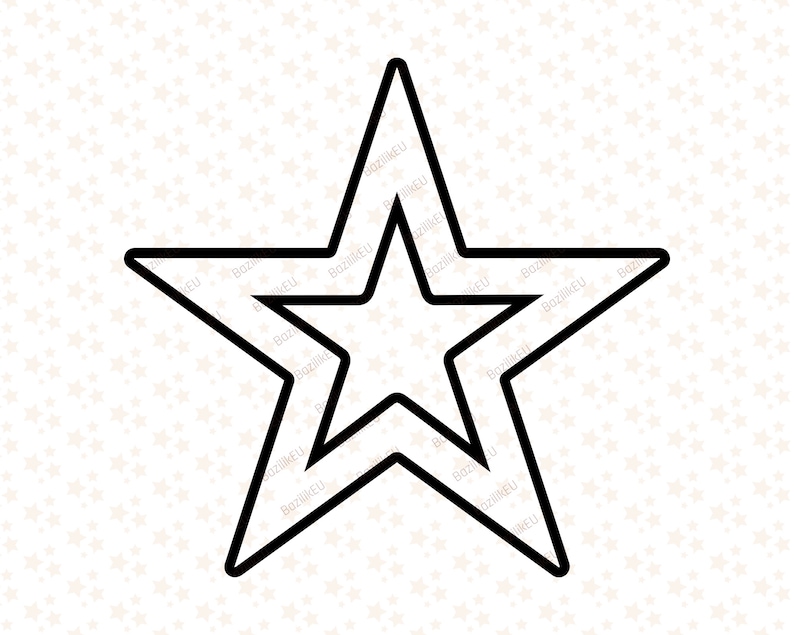 Star SVG Bundle Instant Download Star Outline SVG Shape Vinyl | Etsy