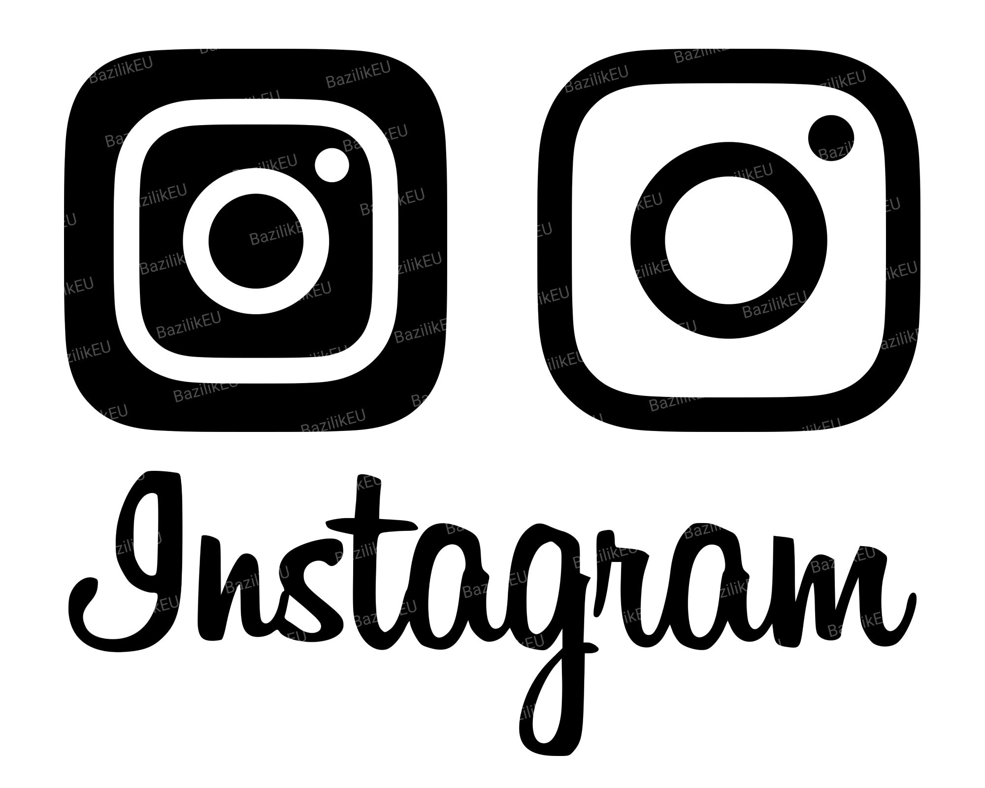 Instagram Logo Social Media Icons SVG Bundle | Etsy