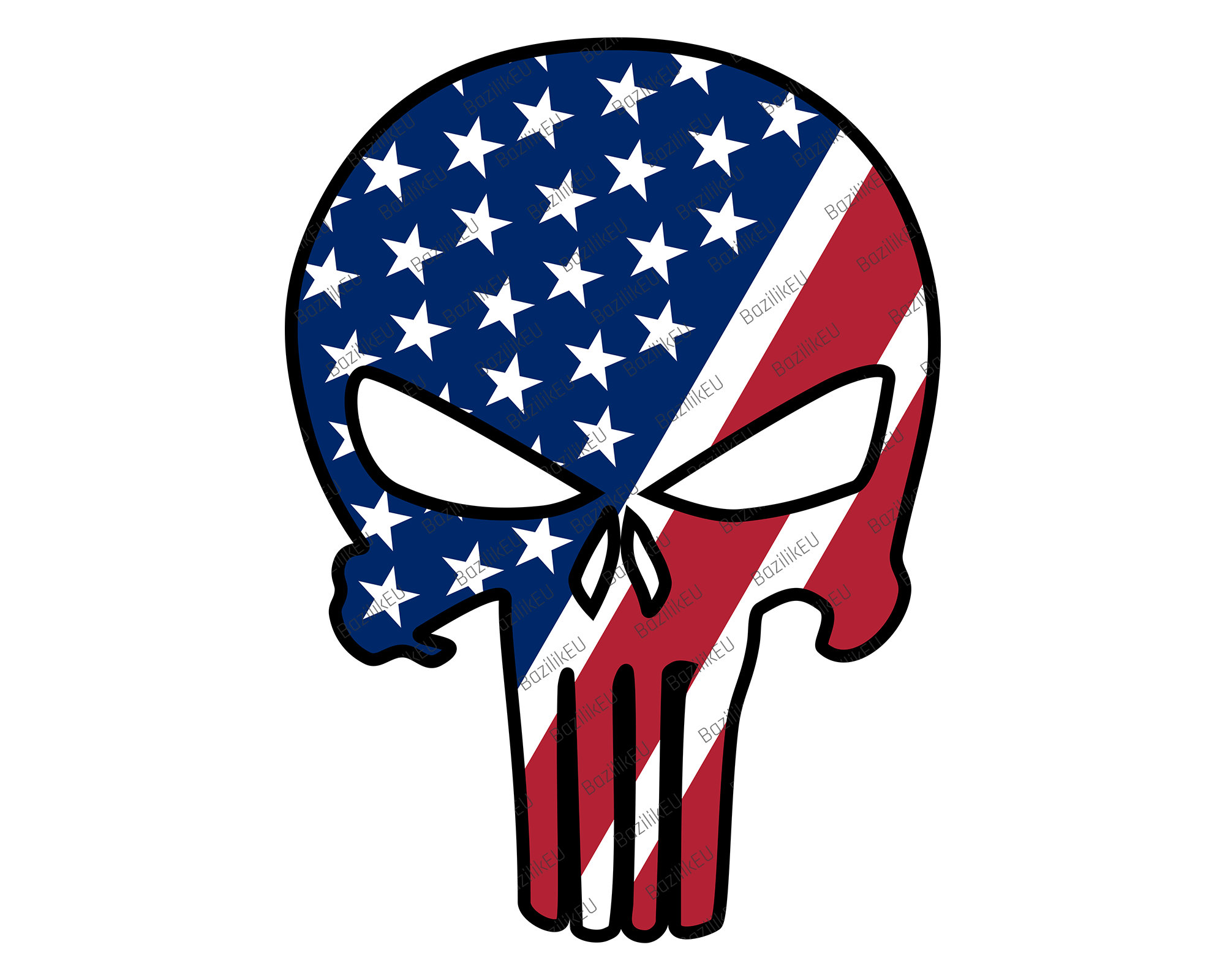 El logotipo de Punisher SVG Skull Flag SVG Punisher sticker | Etsy