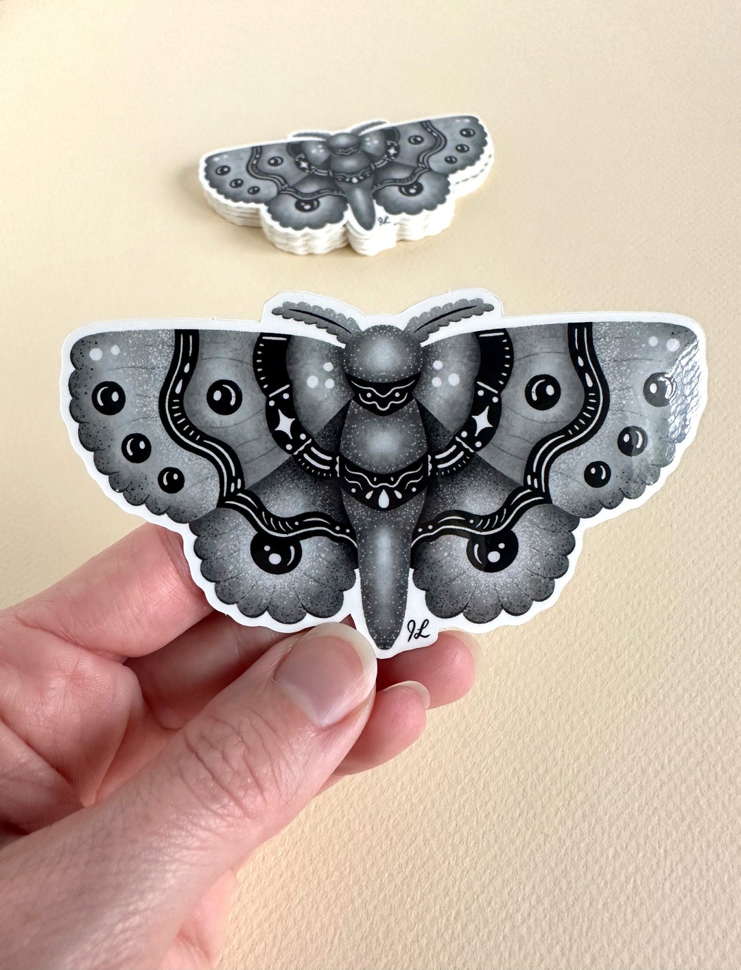Gray Moth Waterproof Vinyl Sticker Laptop Decal Water Bottle Sticker ...