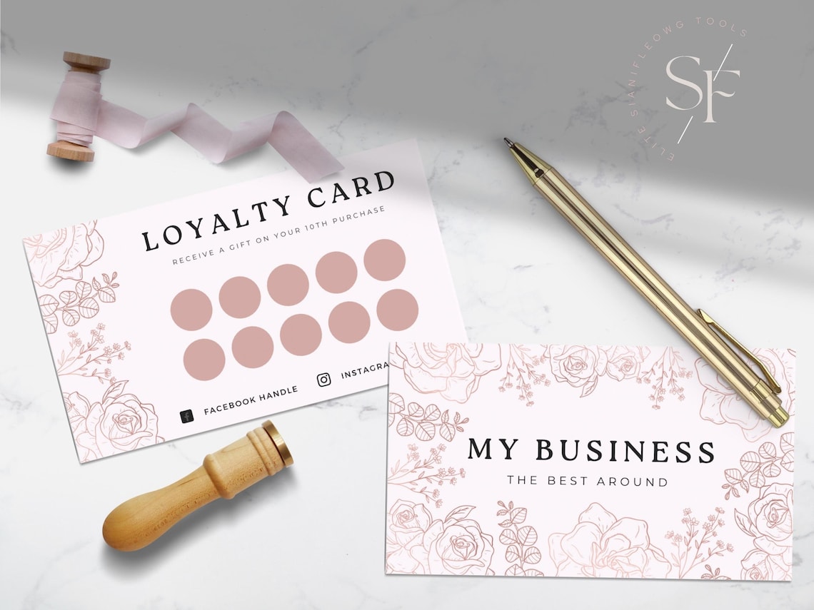 Loyalty Card Template, Small Business Supplies, Printable Loyalty Card ...