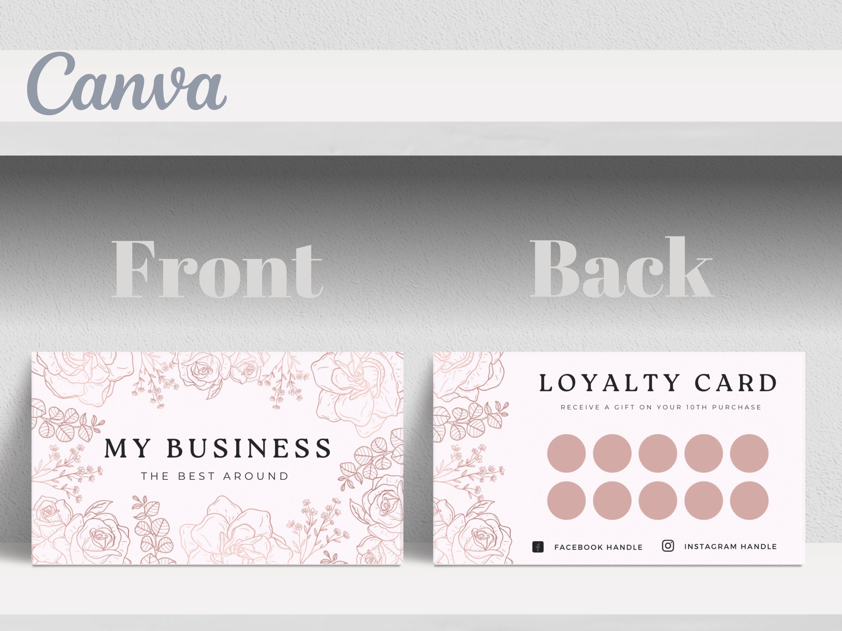 Loyalty Card Template, Small Business Supplies, Printable Loyalty Card ...