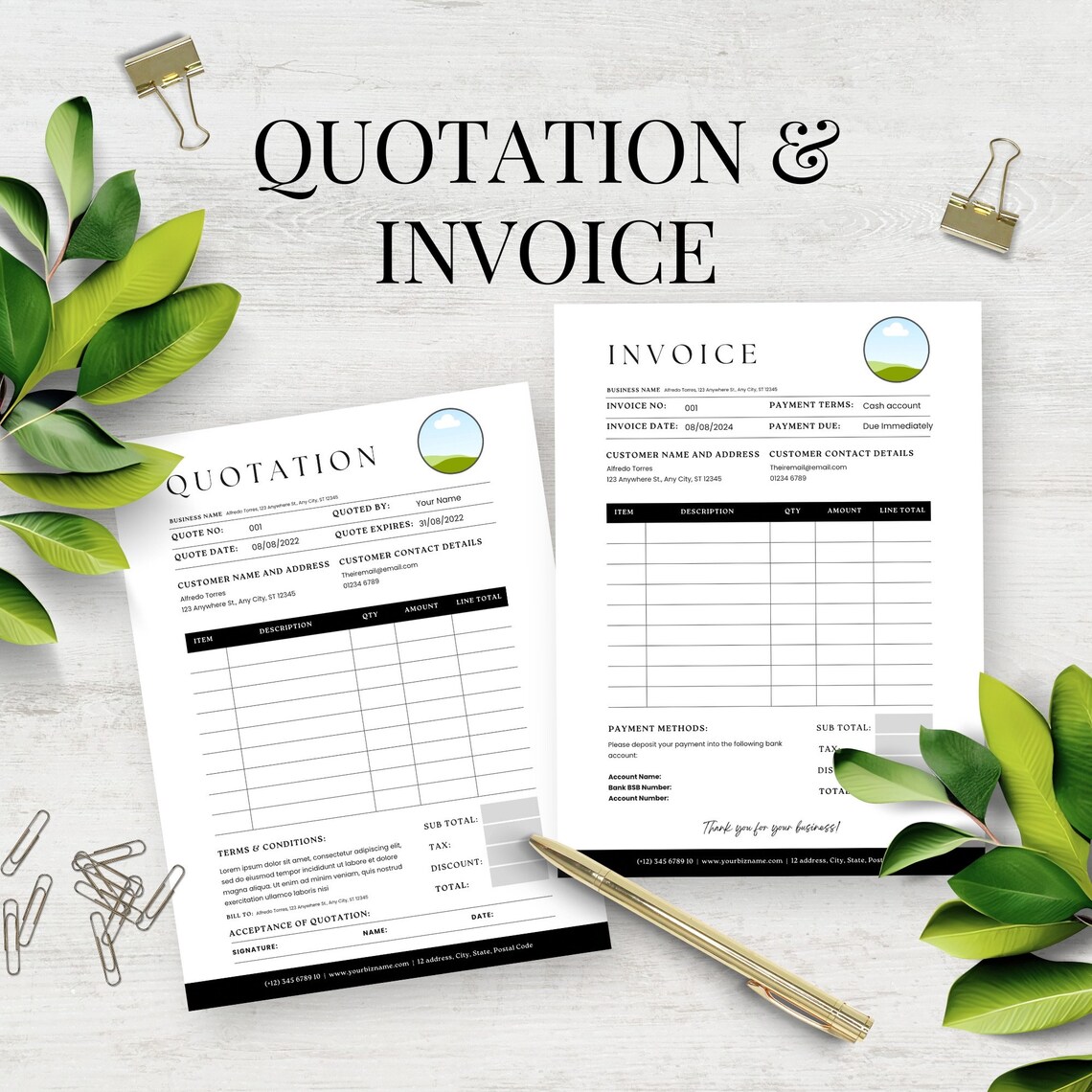 Job Estimate Template, Customisable Quotation, Job Proposal Template ...
