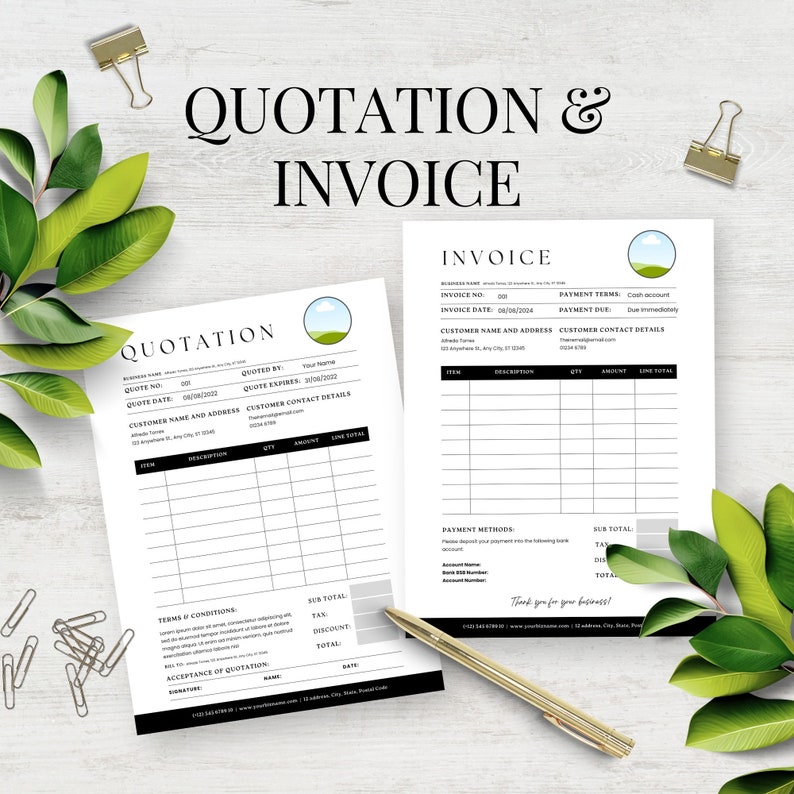 Job Estimate Template, Customisable Quotation, Job Proposal Template ...