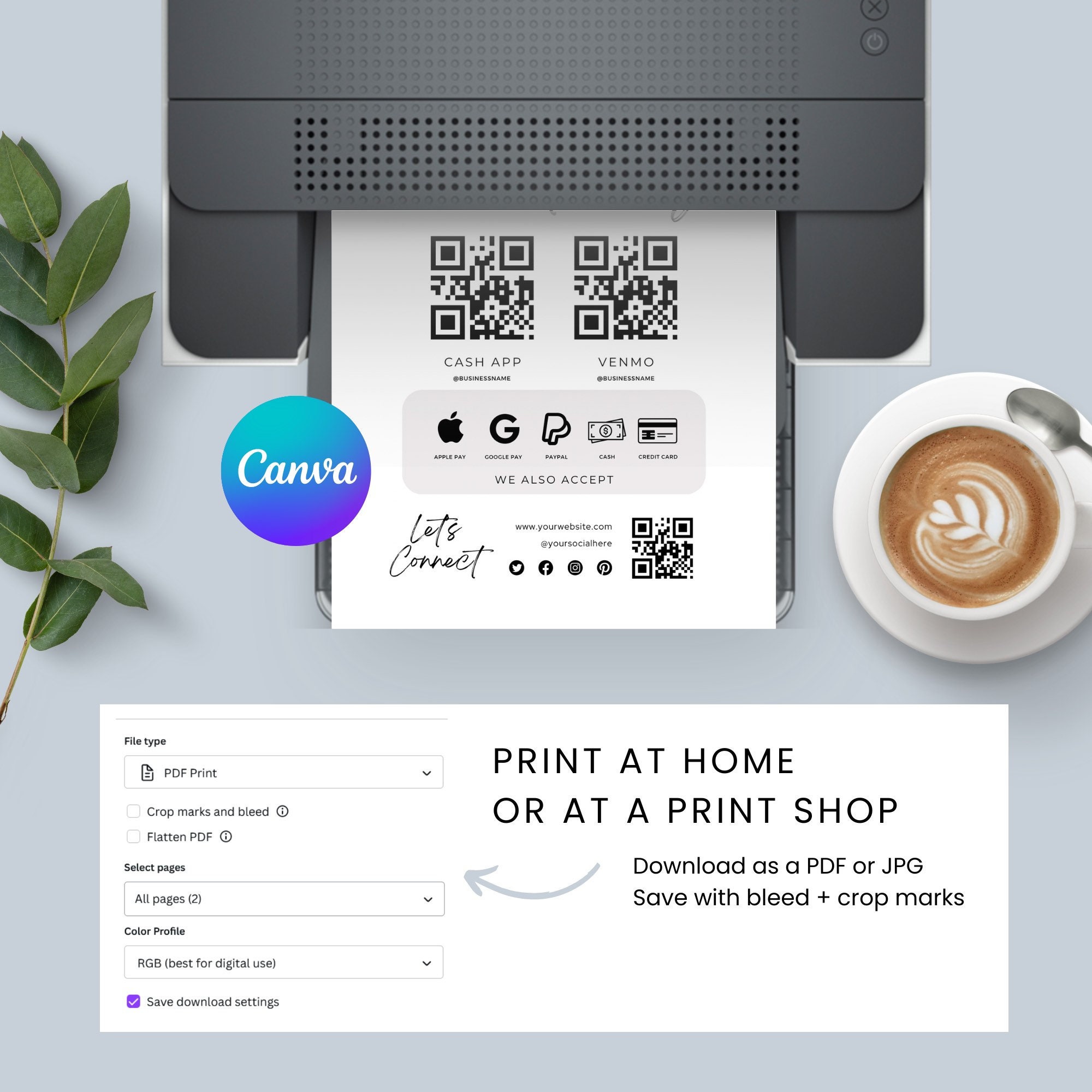 Editable Scan to Pay and Price List, QR Code Sign, Craft Fair Bundle ...