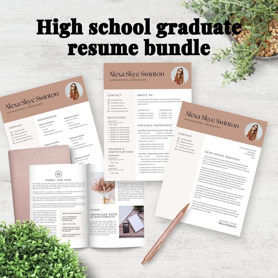 High School Student Resume Template, School Graduate Resume Template ...