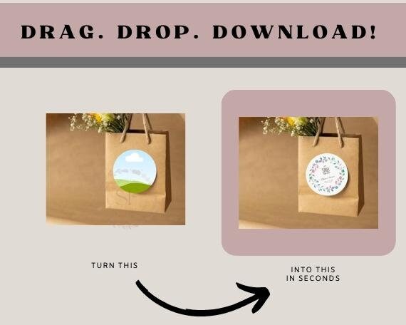 Sticker Mockup Canva, Round Sticker Mockup, Sticker Mockup Bundle ...
