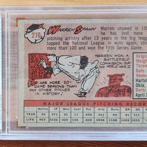 1958 TOPPS Warren Spahn Baseball Card - Etsy