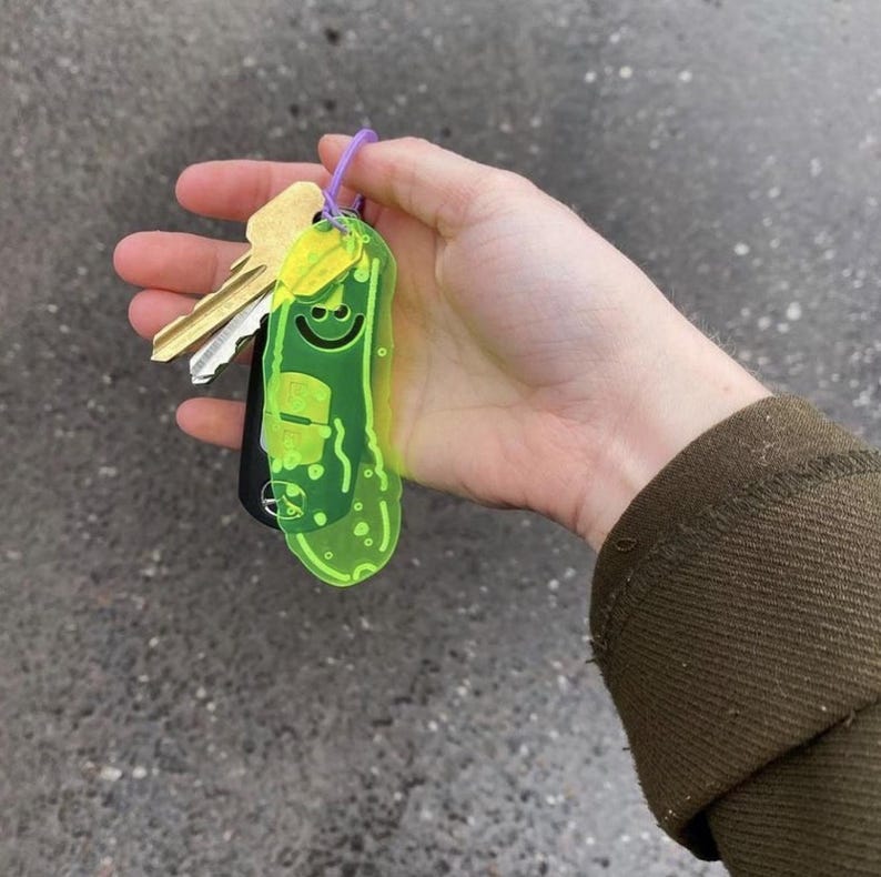 Pickle Pal Keychain Svg Laser Cut File Digital Download (SVG, PDF, EPS ...