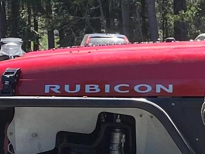 TJ Rubicon Hood Decal Png - Etsy