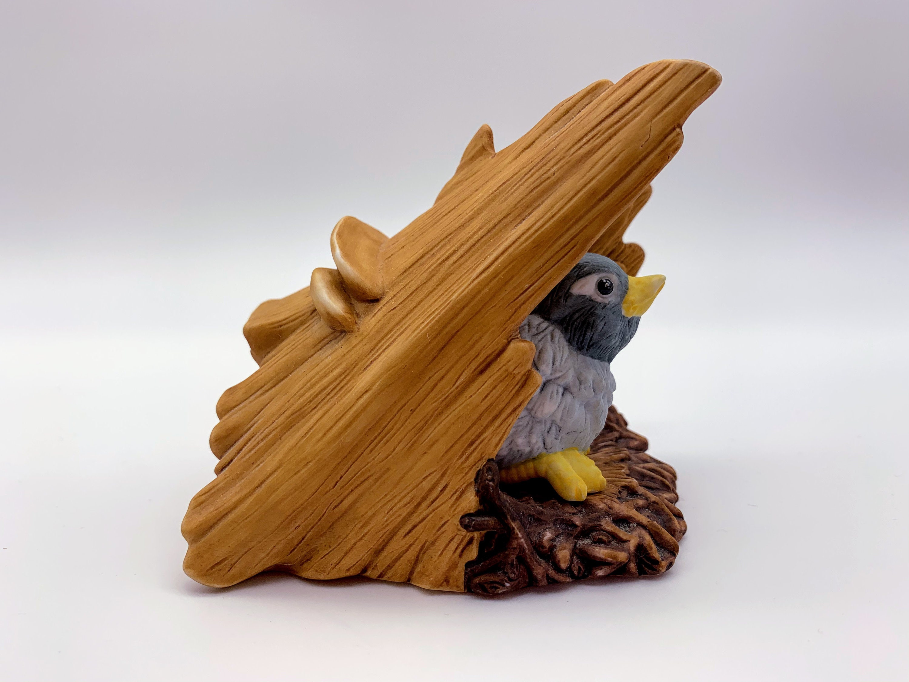 Figurine Bird Tree Stump Woodland Surprises Porcelain Jacqueline B ...