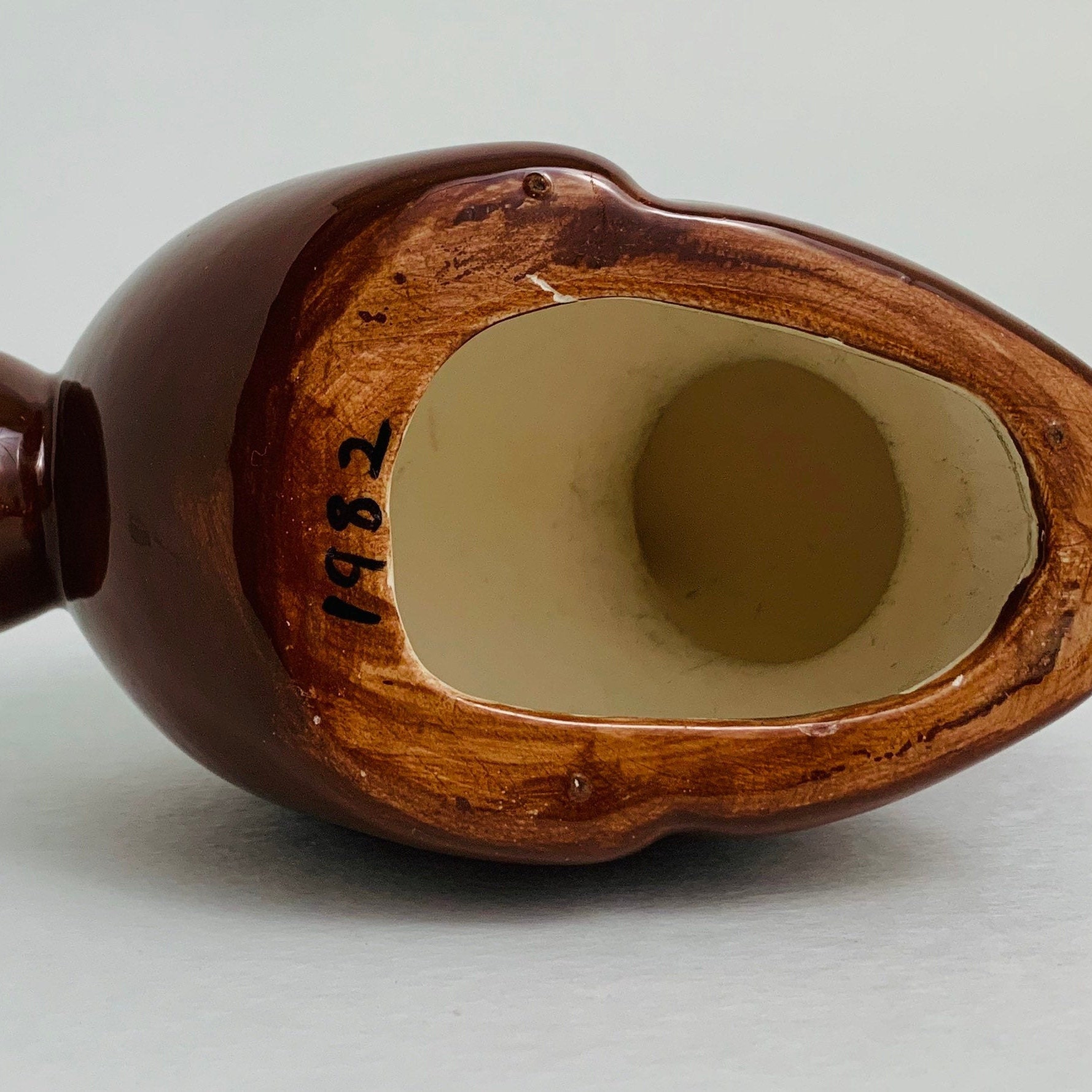 Figurine Bunny Brown Hand Painted Ceramic 1982 - Etsy