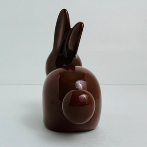 Figurine Bunny Brown Hand Painted Ceramic 1982 - Etsy