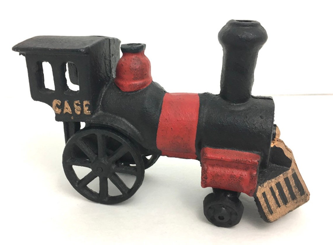 Train CASE Cast Iron Locomotive Steam Engine 1950s - Etsy