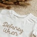 Organic Cotton Name Shirt Custom Baby Shirt Embroidered Name - Etsy
