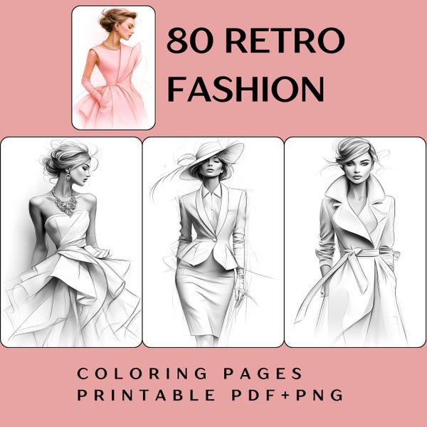 1950s Coloring Book - Etsy